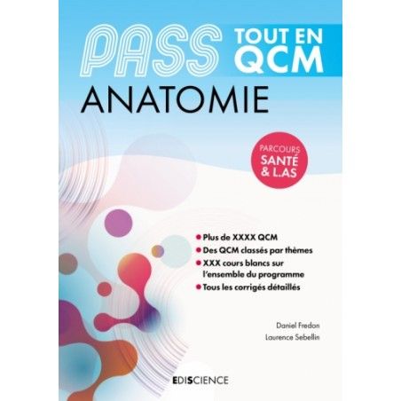 PASS QCM anatomie, Daniel Fredon, 2021, Ediscience